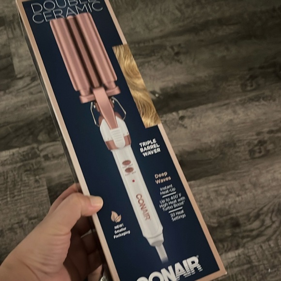 Conair | Accessories | Conair Triple Barrel Hair Waver White And Rose ...